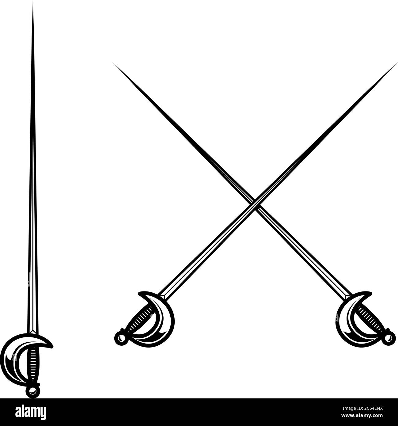 Fencing Swords Crossed