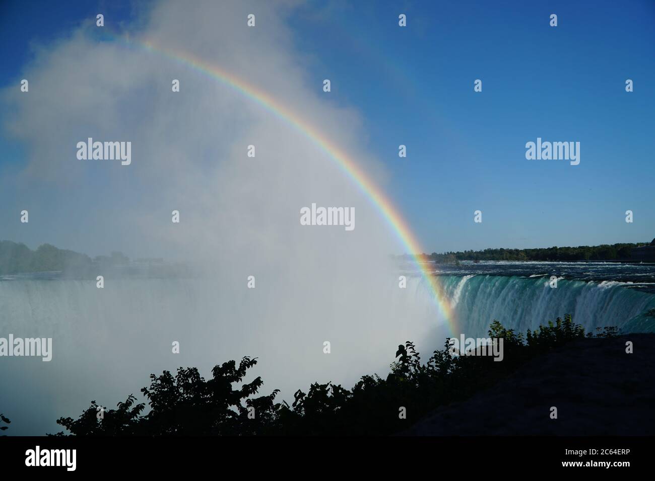 Niagara Falls with Rainbow Stock Photo - Alamy