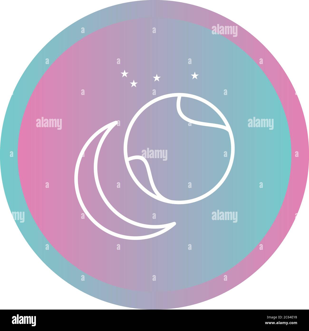 Unique Star orbiting Earth Vector Line Icon Stock Vector Image & Art ...