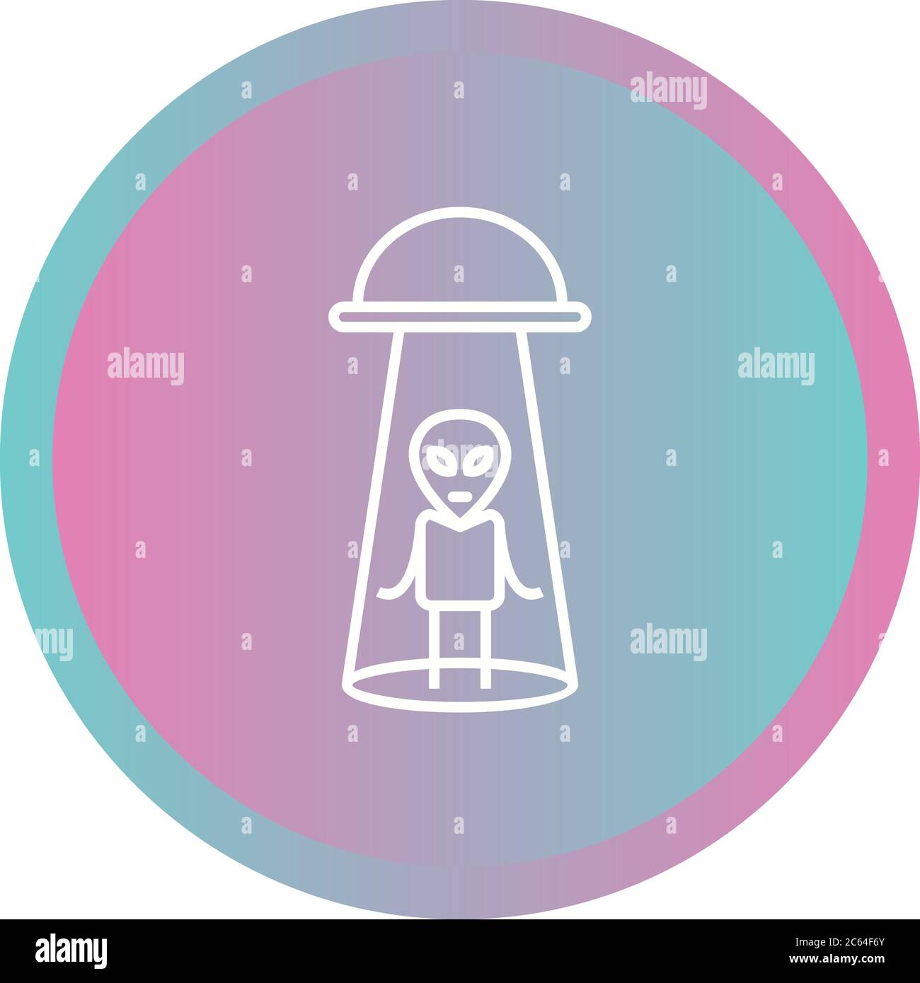 Unique Alien Abduction Vector Line Icon Stock Vector Image & Art - Alamy