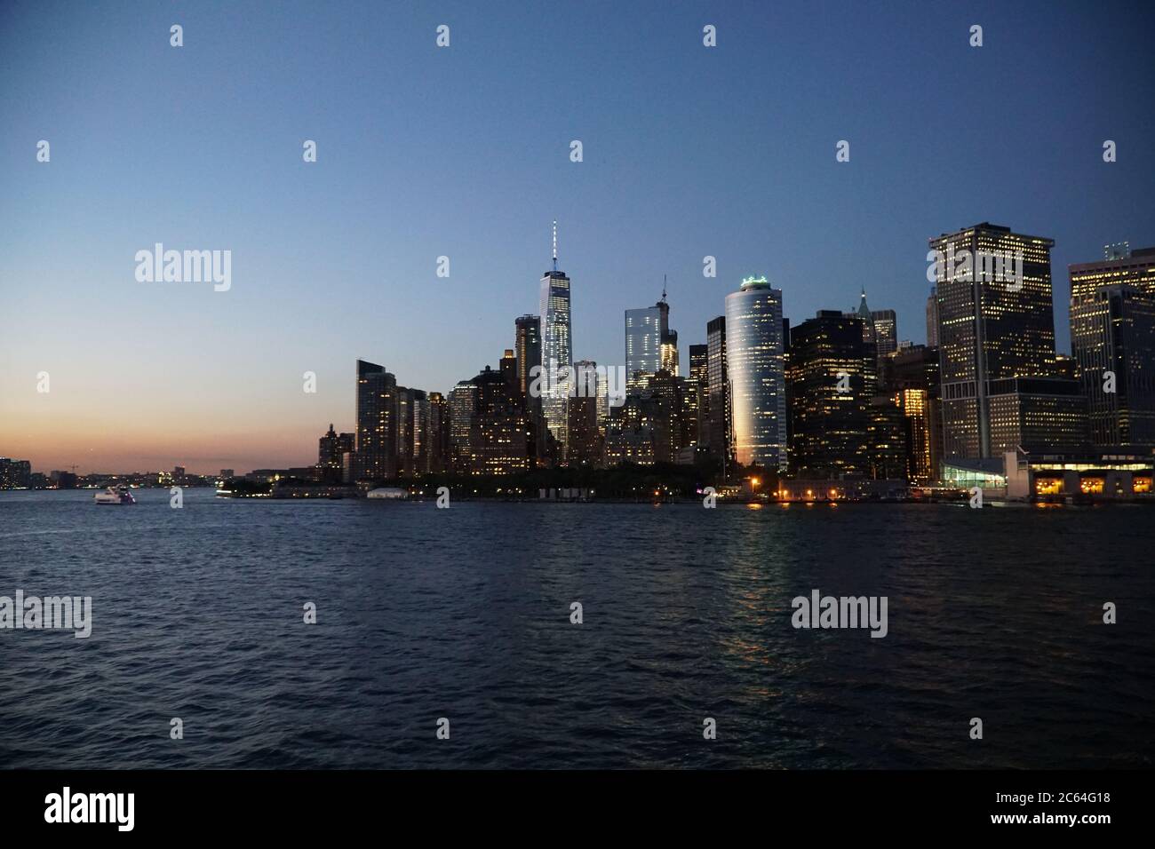 Manhattan Skyline at Dusk Stock Photo - Alamy