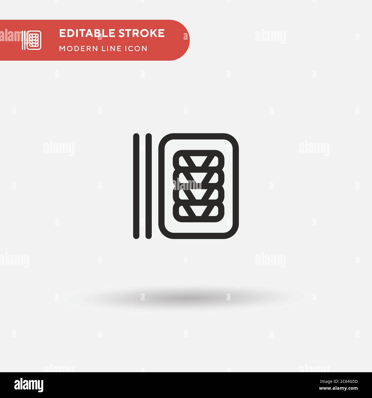 Spring Rolls Simple vector icon. Illustration symbol design template ...