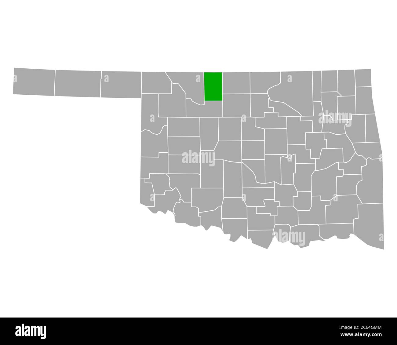 Map of Alfalfa in Oklahoma Stock Photo - Alamy