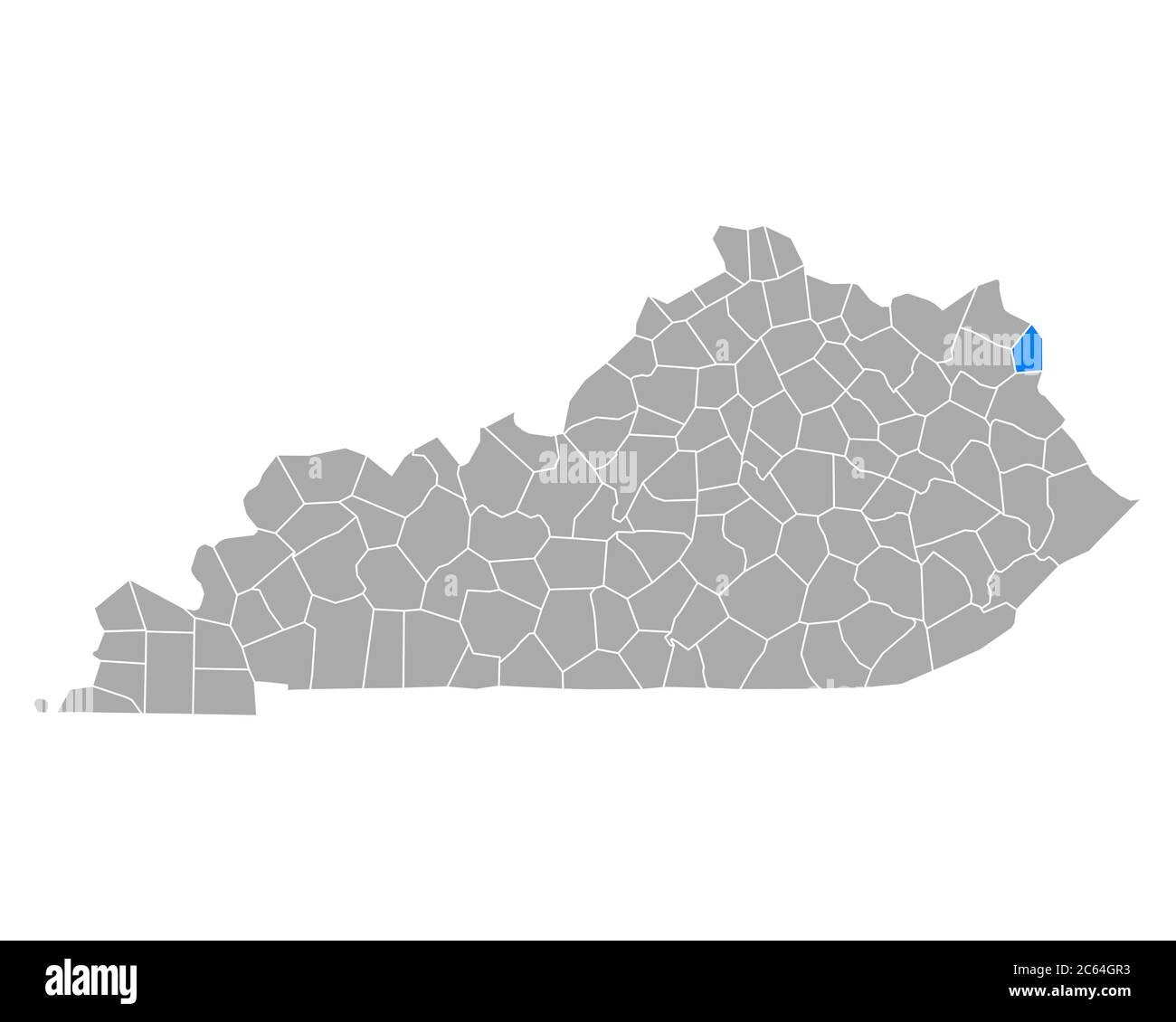 Map of Boyd in Kentucky Stock Photo - Alamy