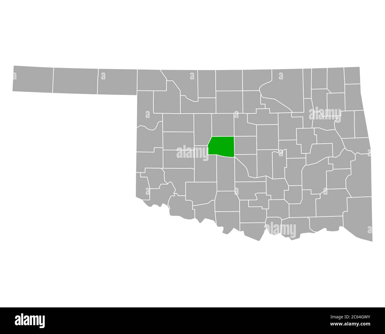 Map of Canadian in Oklahoma Stock Photo - Alamy