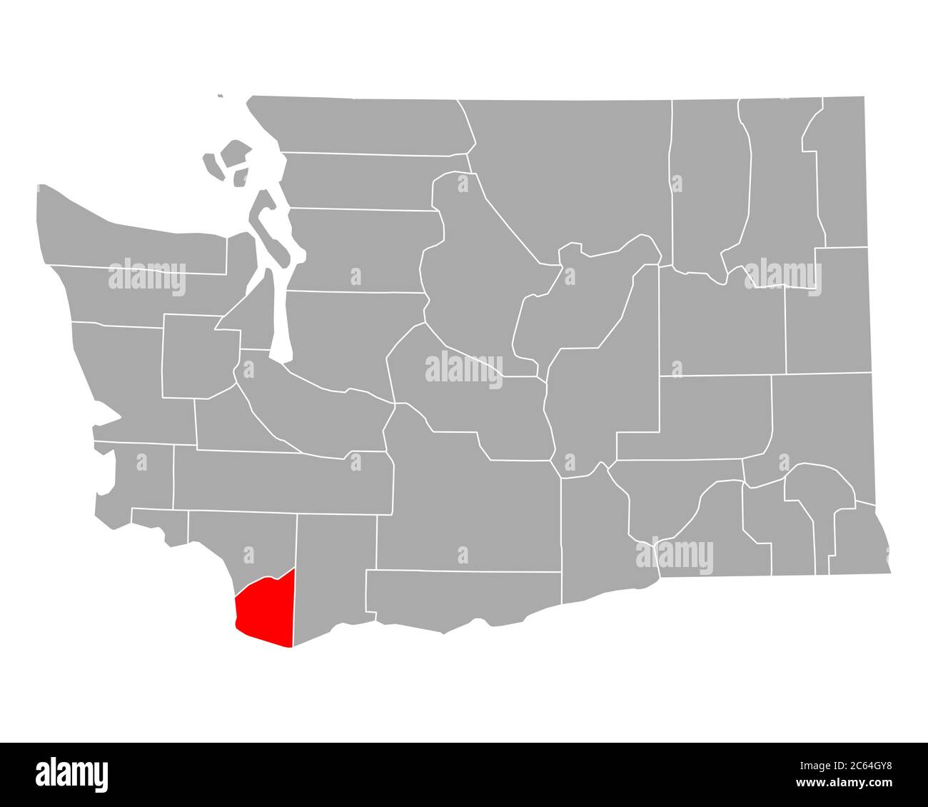 Map of Clark in Washington Stock Photo - Alamy