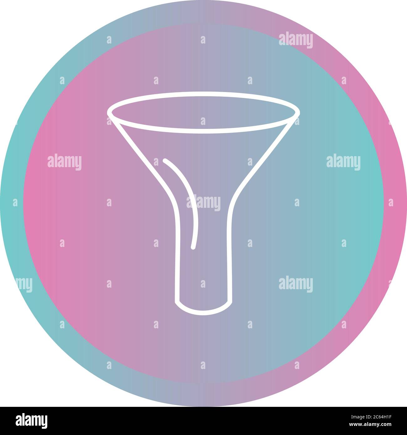 Unique Funnel Vector Line Icon Stock Vector Image & Art - Alamy