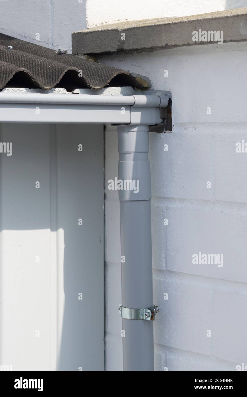Rain pipe at the housetop, North Rhine-Westphalia, Germany, Europe ...