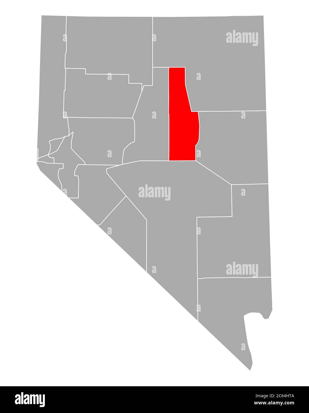 Map of Eureka in Nevada Stock Photo - Alamy