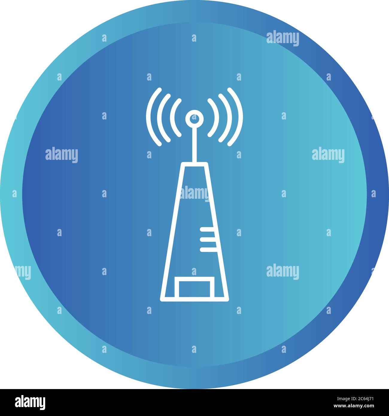 Unique Signal Tower I Vector Line Icon Stock Vector Image & Art - Alamy