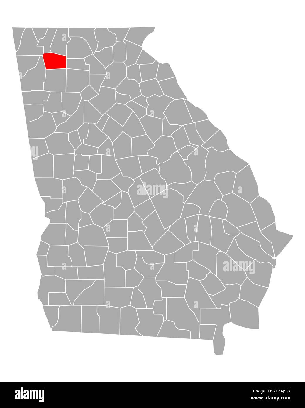 Map of Gordon in Georgia Stock Photo - Alamy