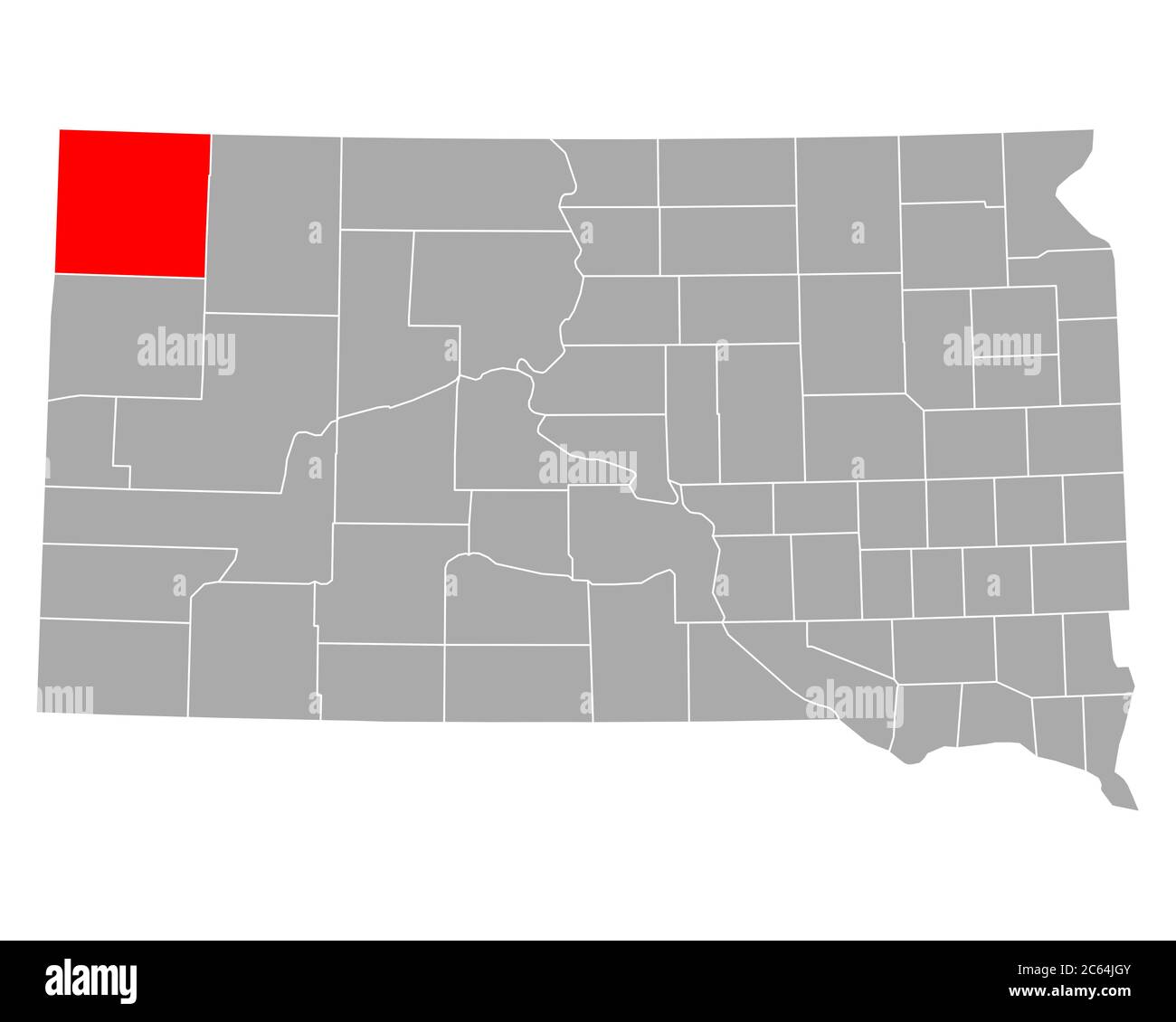 Map of Harding in South Dakota Stock Photo - Alamy