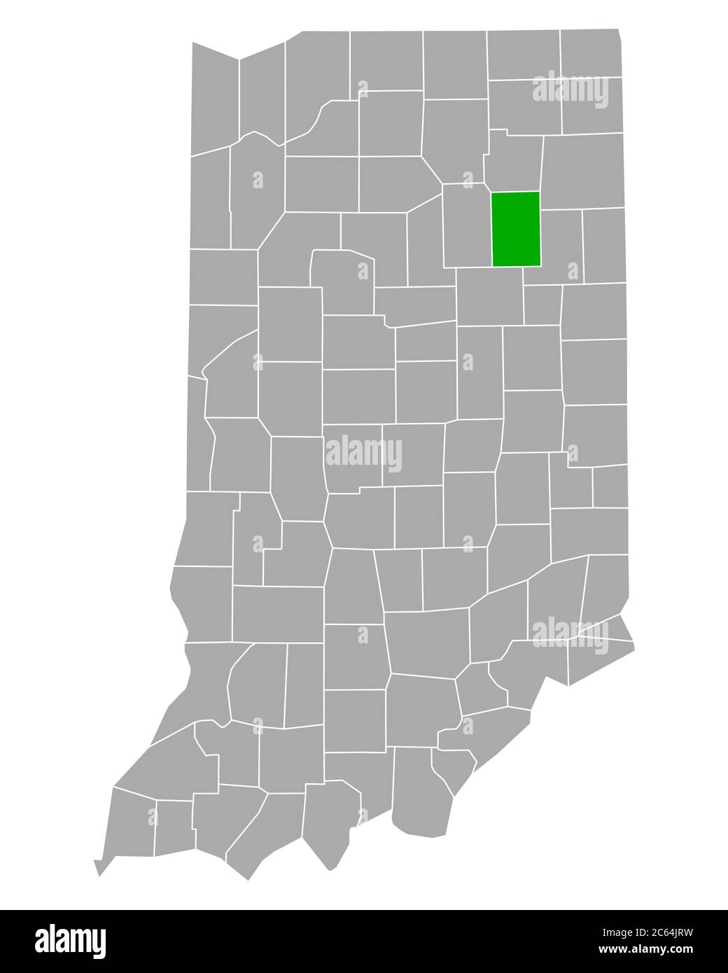 Map of Huntington in Indiana Stock Photo - Alamy