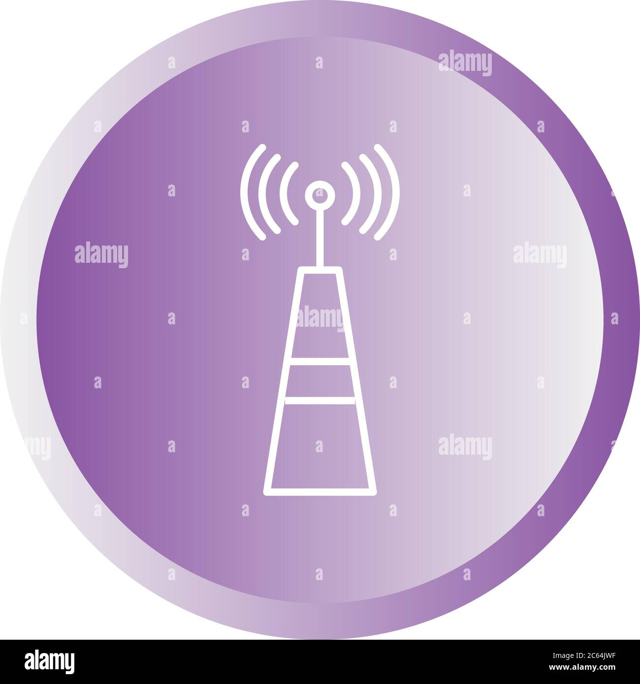 Unique Signal Tower Vector Line Icon Stock Vector Image & Art - Alamy