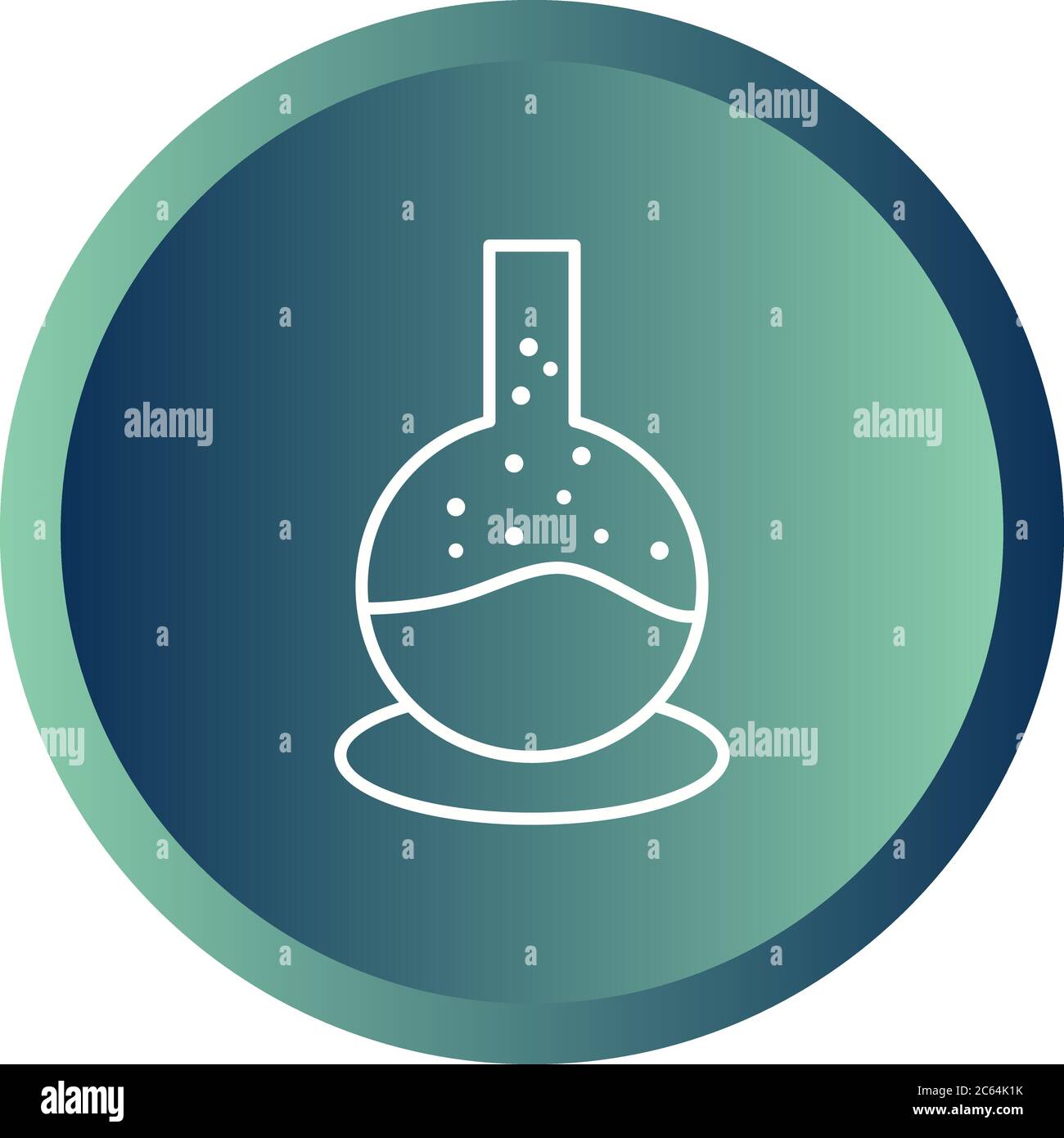Unique Bubbles From Experiment Vector Line Icon Stock Vector Image ...