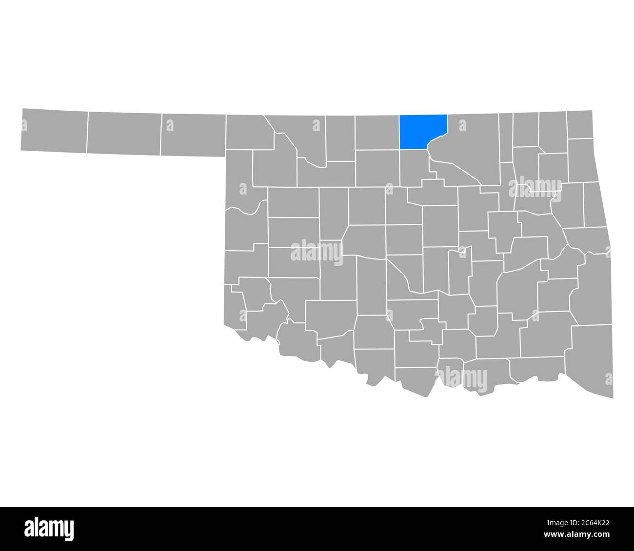 Map of Kay in Oklahoma Stock Photo - Alamy