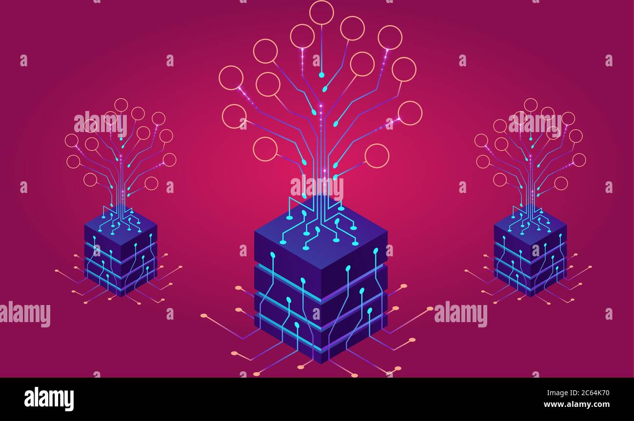 Abstract trees digital Stock Vector Images - Alamy