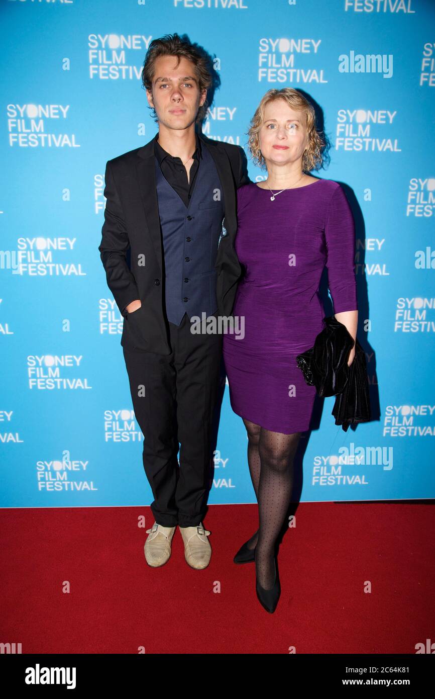 Actor Ellar Coltrane and producer Cathleen Sutherland on the red carpet ...