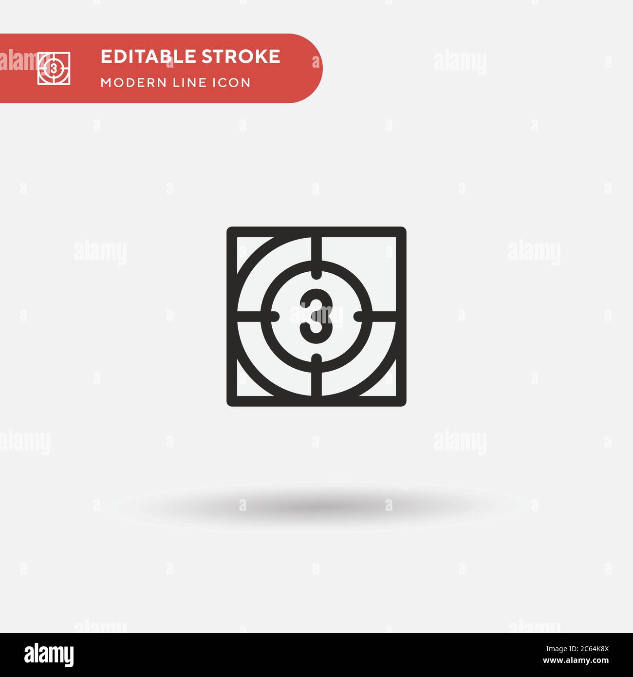 Countdown Simple vector icon. Illustration symbol design template for ...