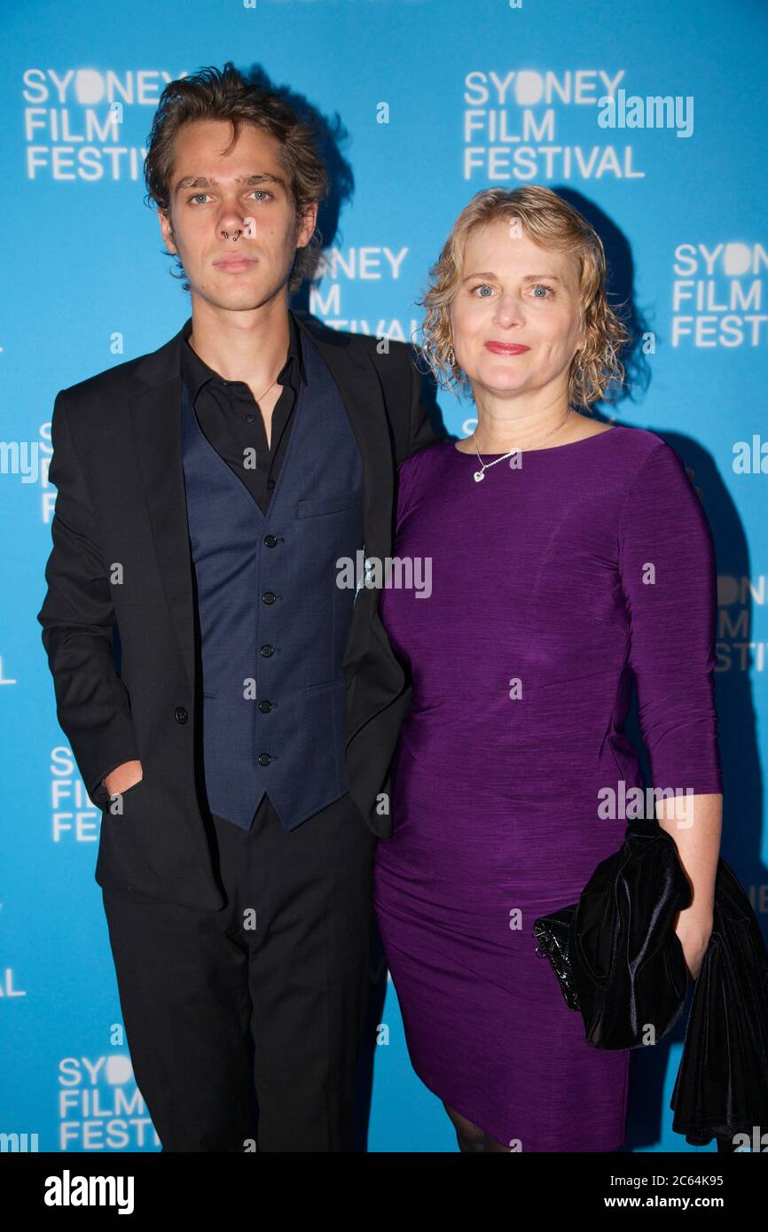 Actor Ellar Coltrane and producer Cathleen Sutherland on the red carpet ...
