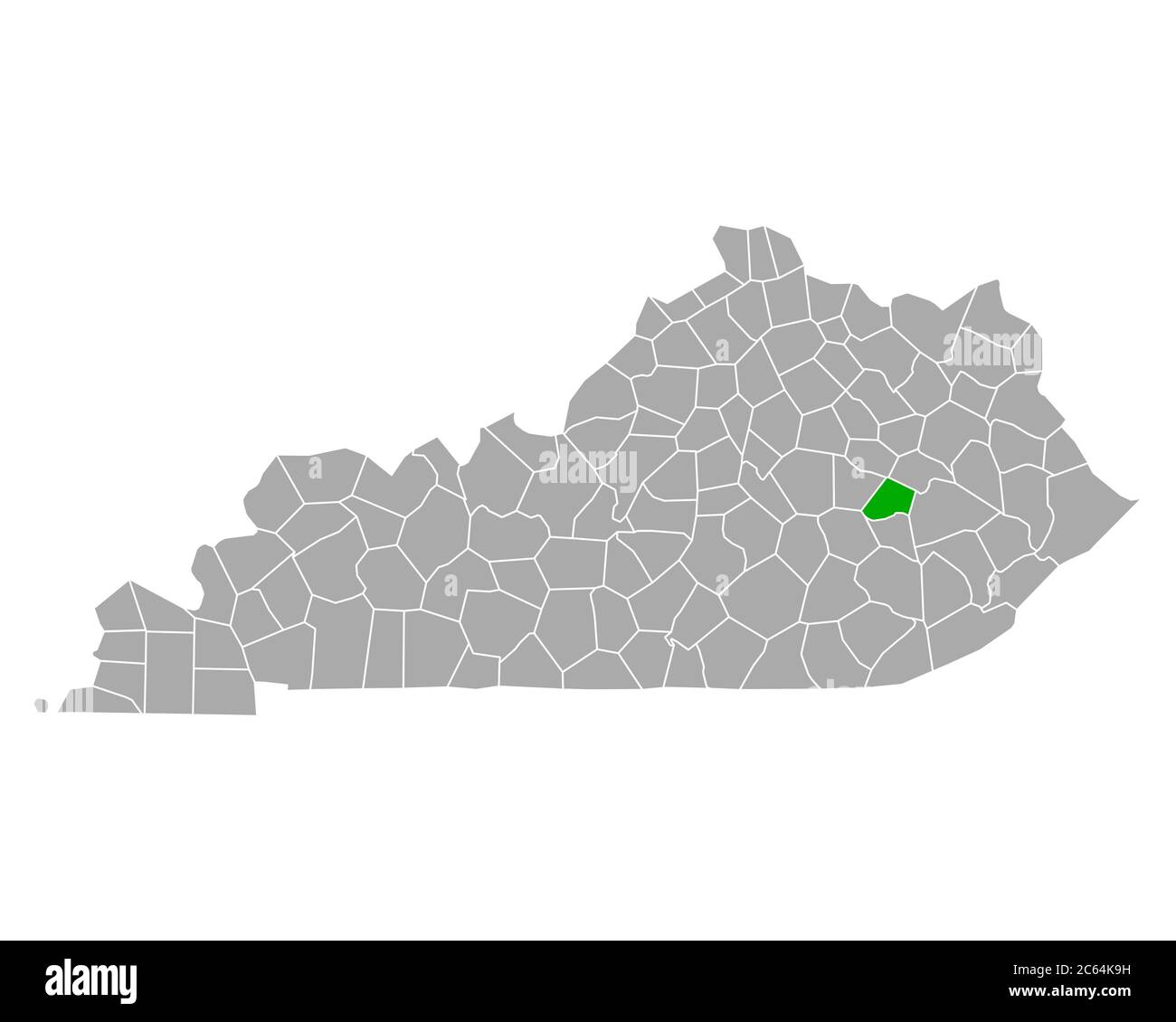 Map of Lee in Kentucky Stock Photo - Alamy