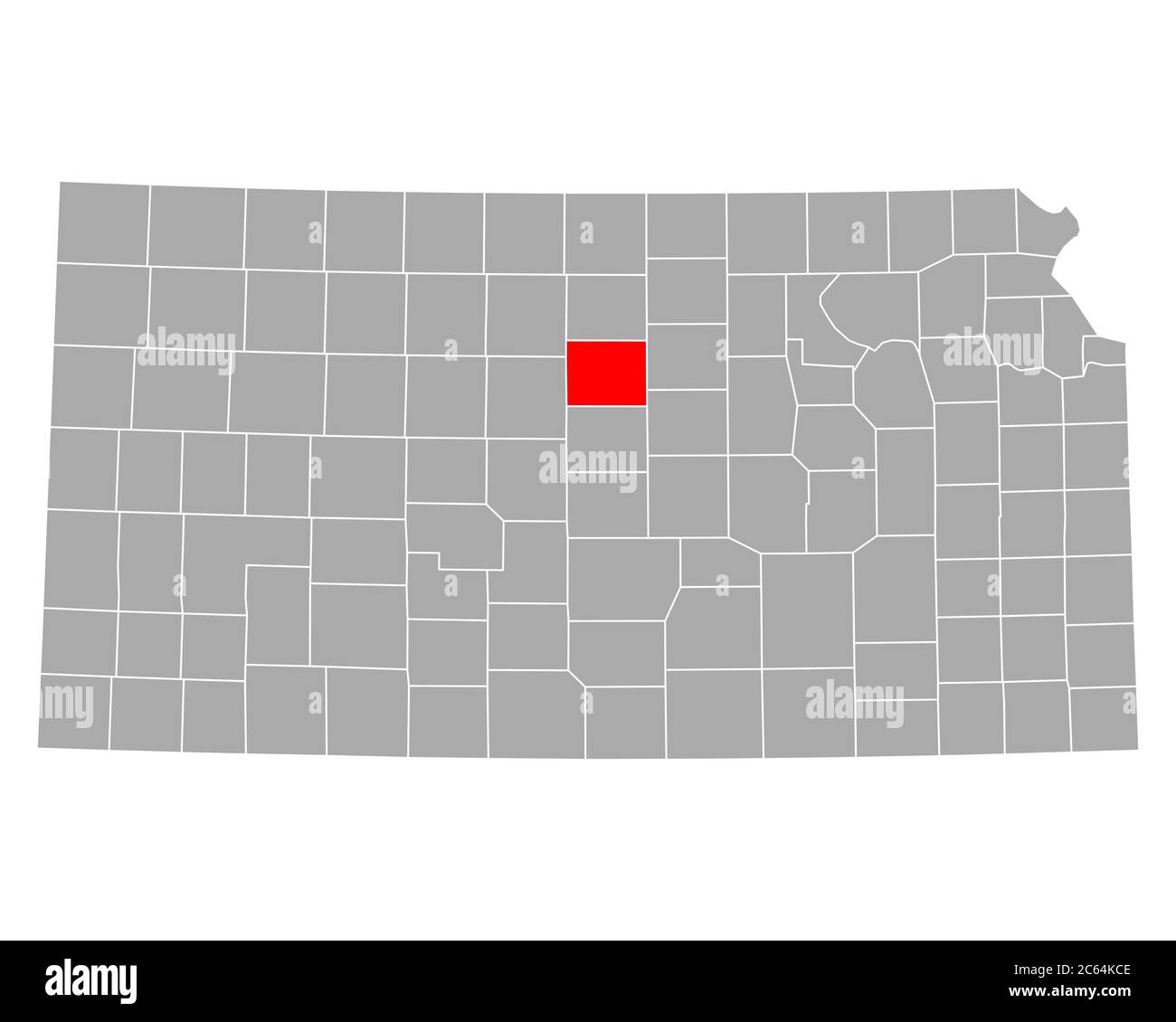 Map of Lincoln in Kansas Stock Photo - Alamy