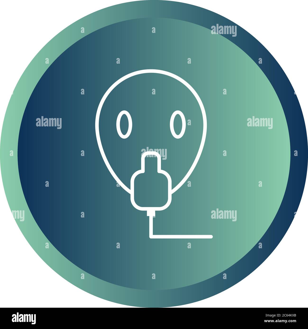Unique Oxygen Mask Vector Line Icon Stock Vector Image & Art - Alamy