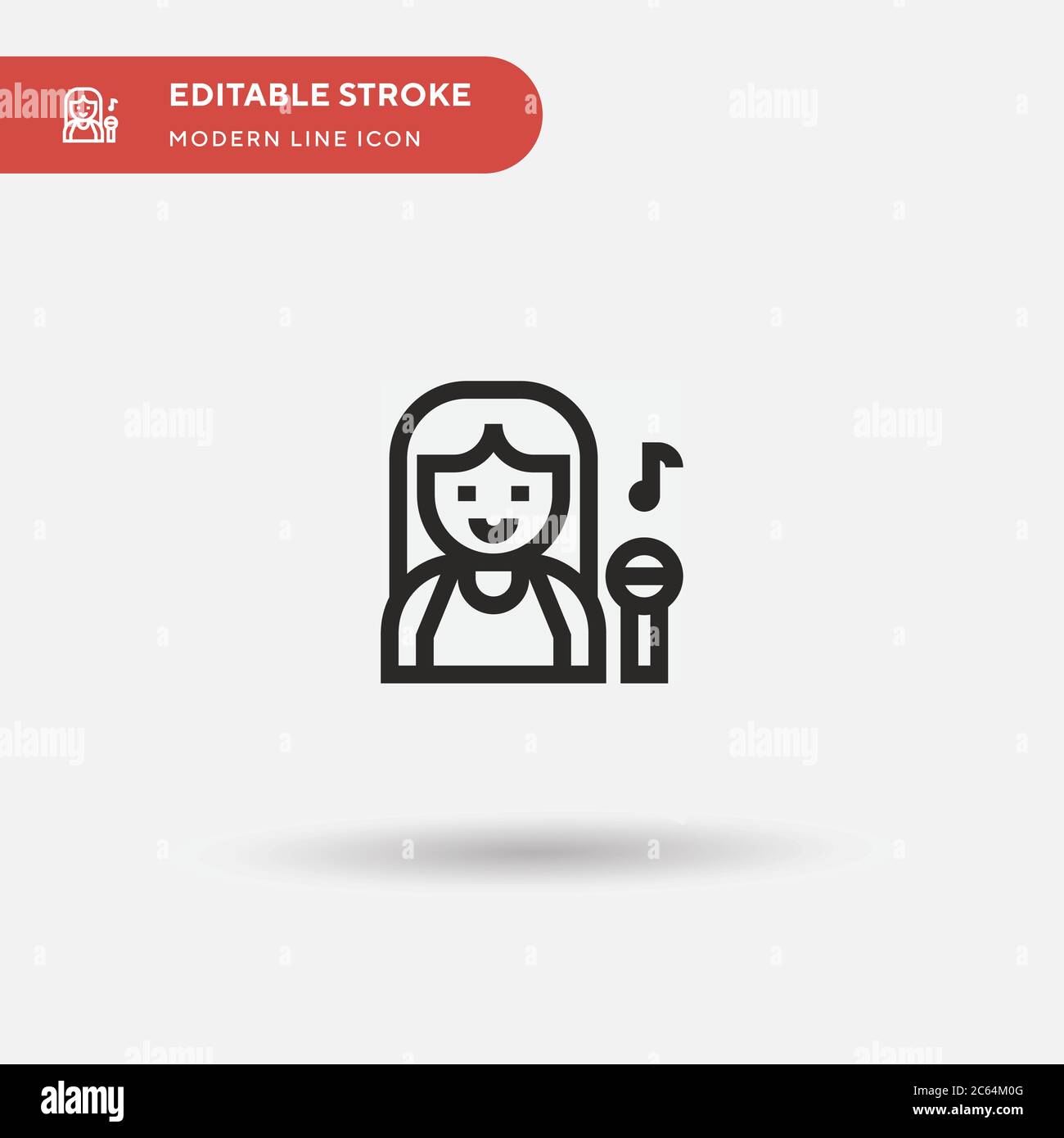 Singer Simple vector icon. Illustration symbol design template for web ...