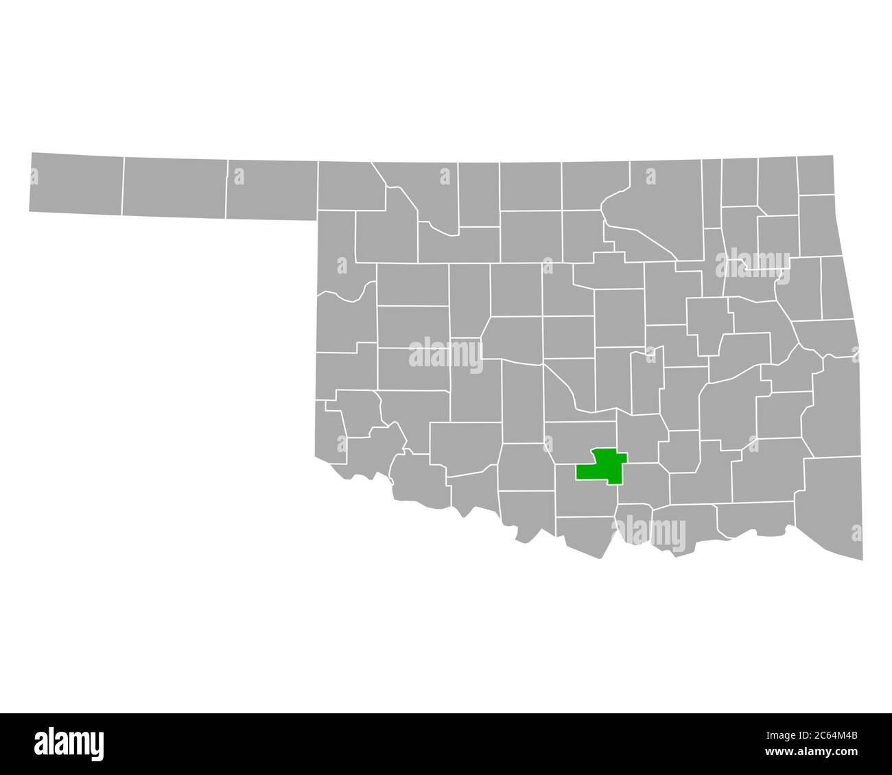 Map of Murray in Oklahoma Stock Photo - Alamy