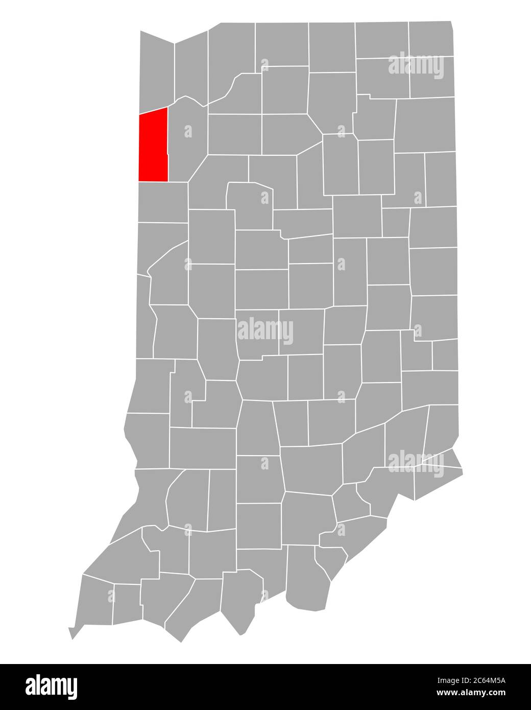 Map of Newton in Indiana Stock Photo - Alamy