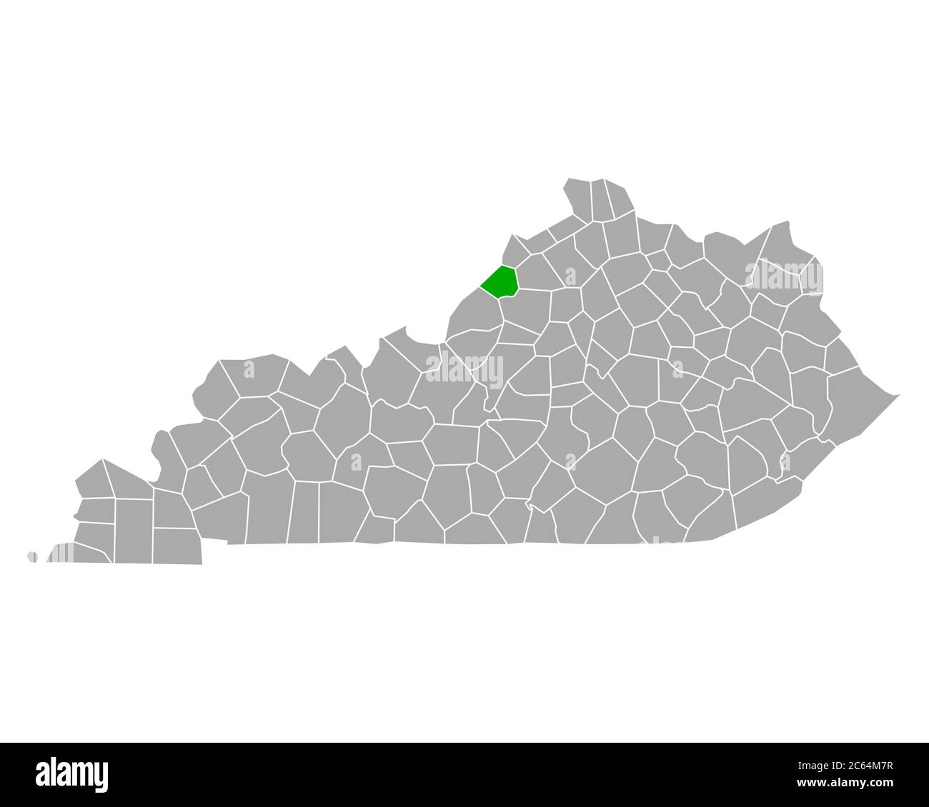 Map of Oldham in Kentucky Stock Photo - Alamy