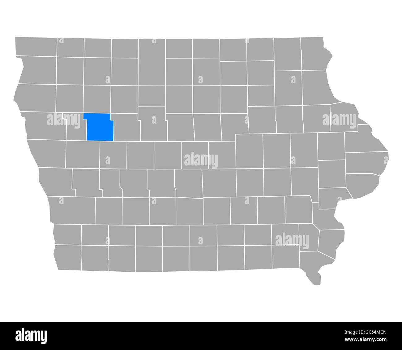 Map of Sac in Iowa Stock Photo - Alamy
