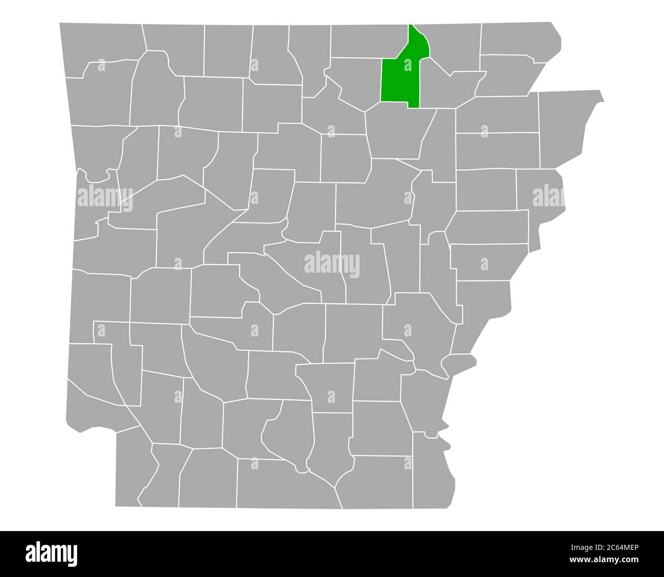 Map of Sharp in Arkansas Stock Photo - Alamy