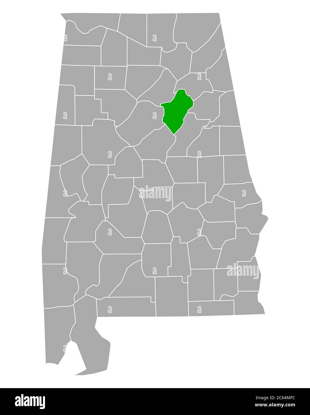 Map of St Clair in Alabama Stock Photo - Alamy