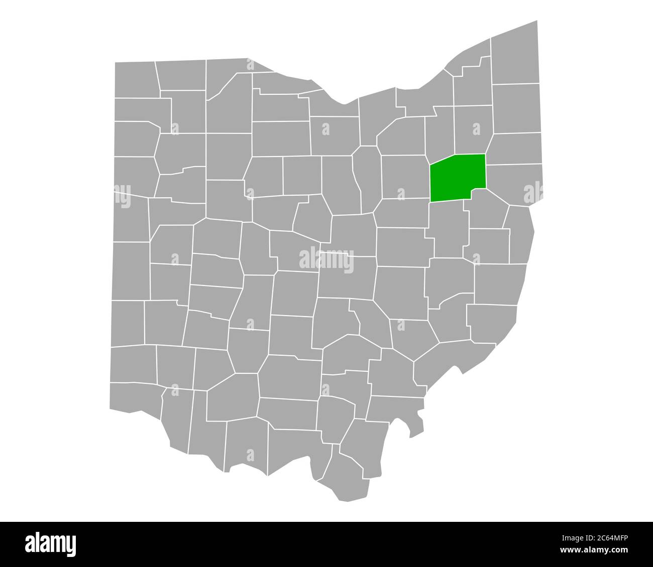 Map of Stark in Ohio Stock Photo - Alamy