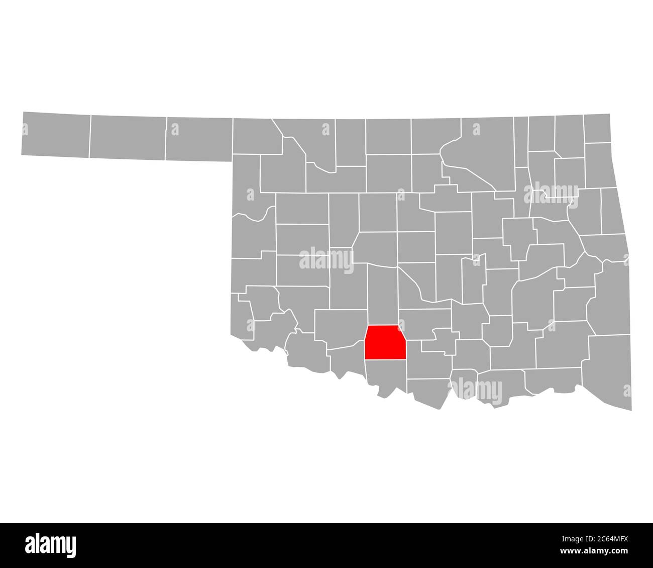 Map of Stephens in Oklahoma Stock Photo - Alamy