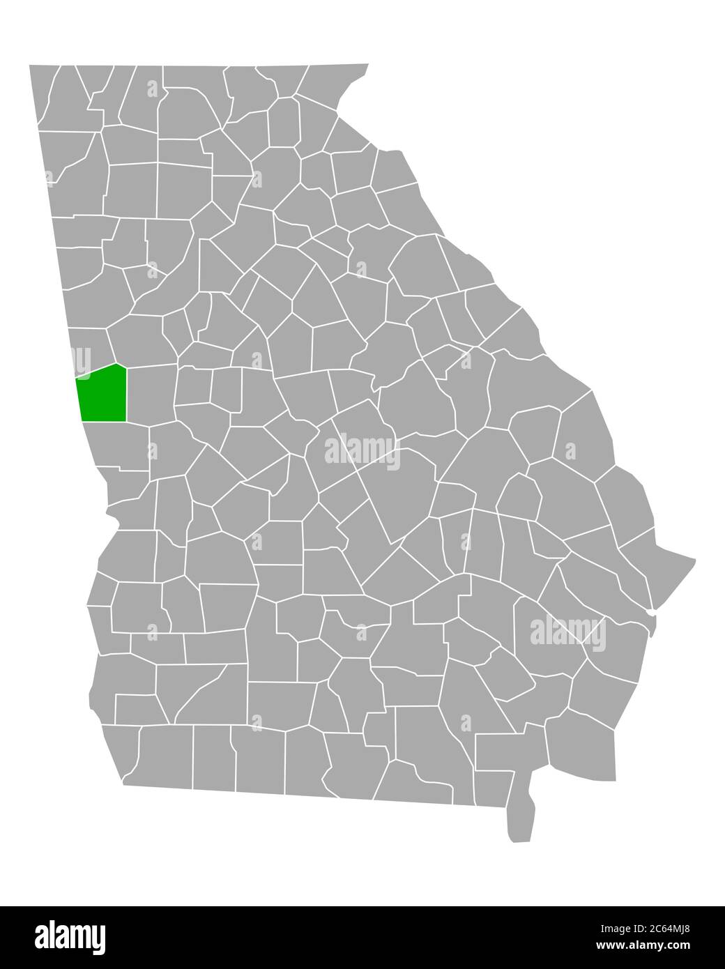 Map of Troup in Georgia Stock Photo - Alamy