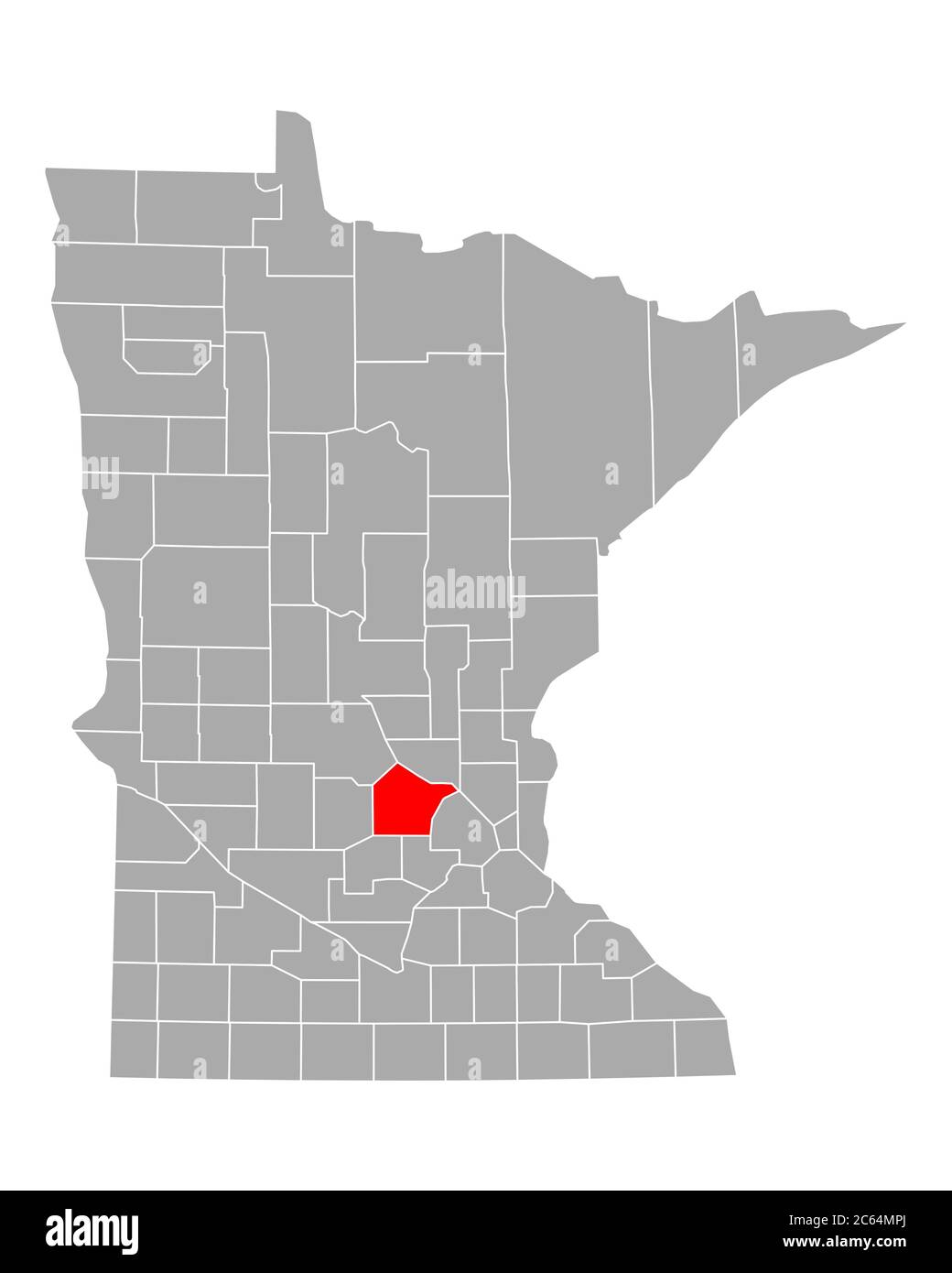 Map of Wright in Minnesota Stock Photo - Alamy