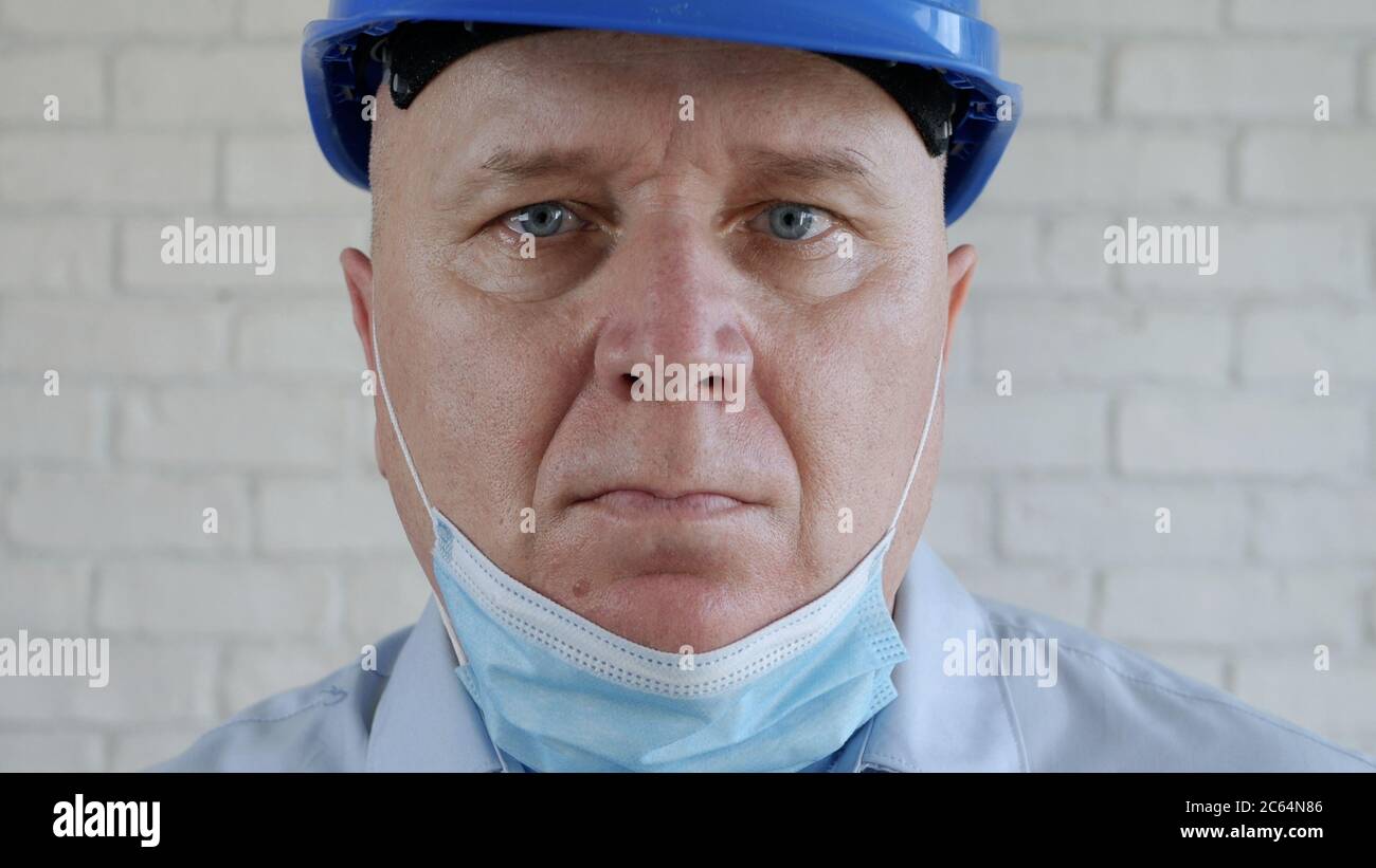Construction manager face mask hi-res stock photography and images - Alamy