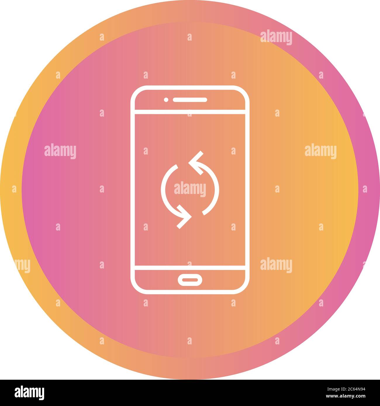 Unique Synchronize Vector Line Icon Stock Vector Image & Art - Alamy