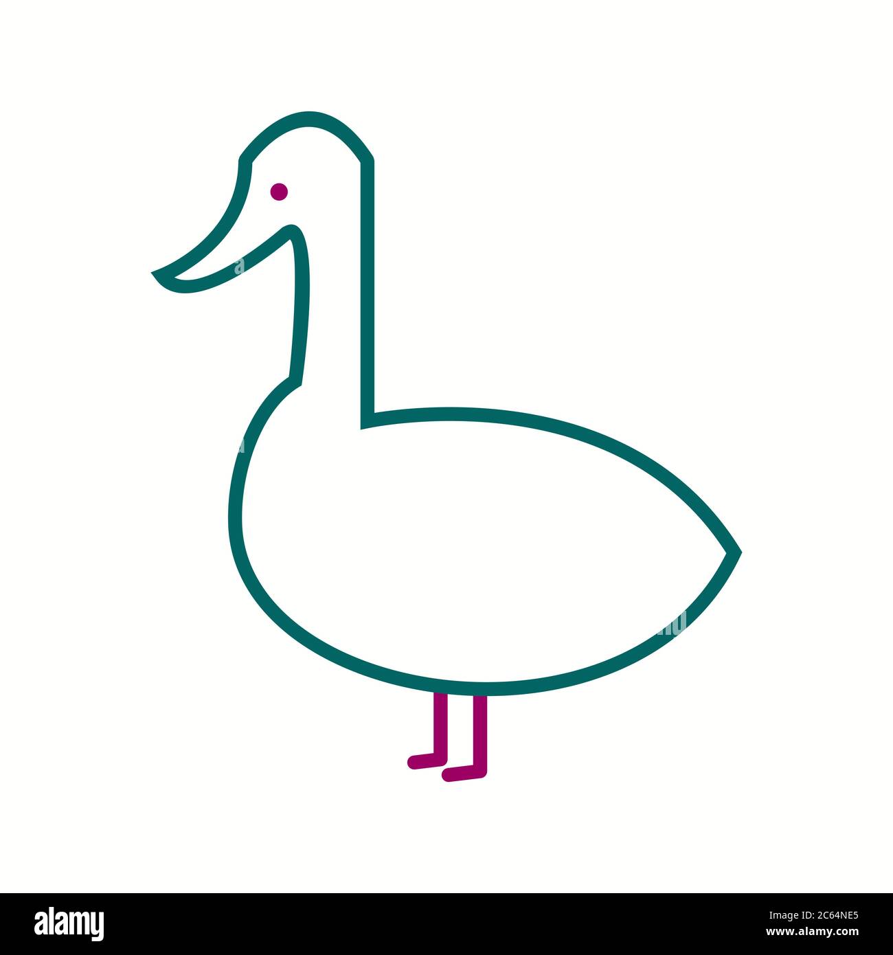 Unique Duck Vector Line Icon Stock Vector Image & Art - Alamy