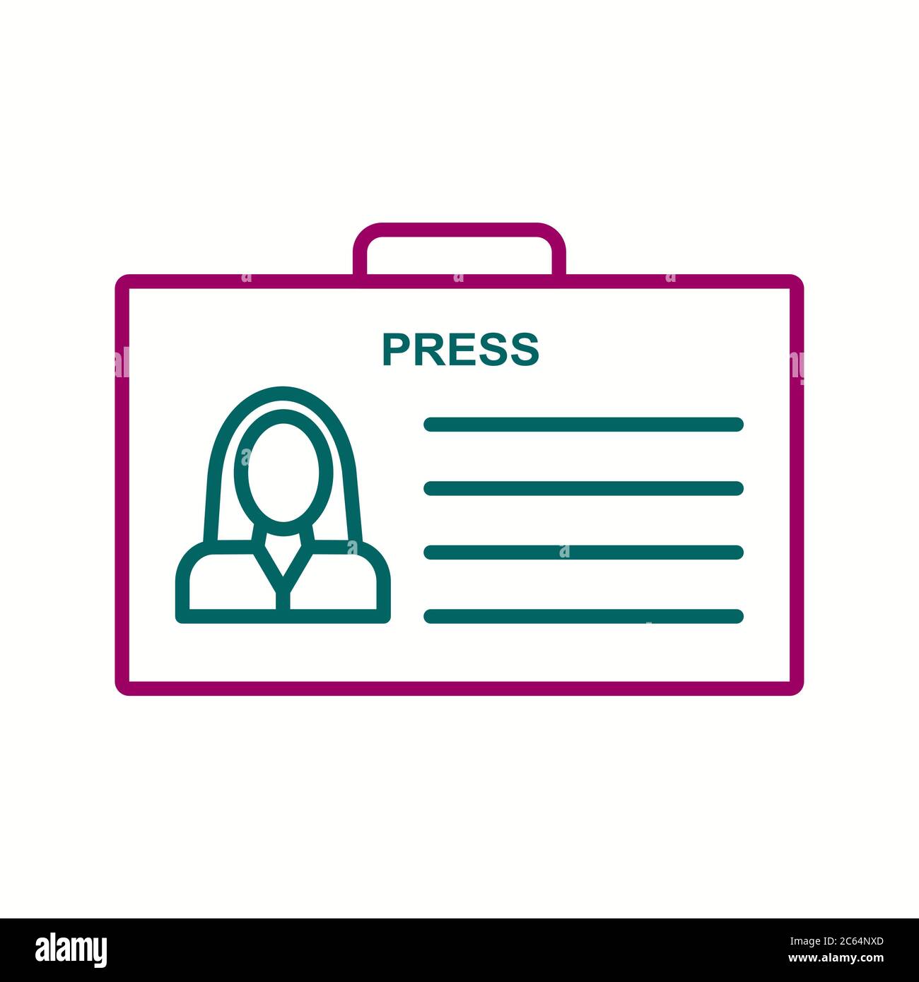 Unique Female ID Vector Line Icon Stock Vector Image & Art - Alamy