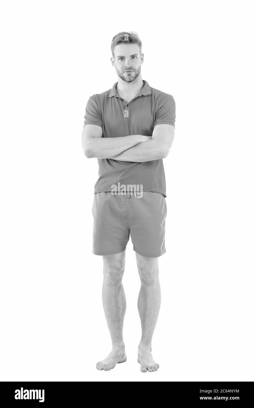 Adult caucasian bearded athlete Black and White Stock Photos & Images ...