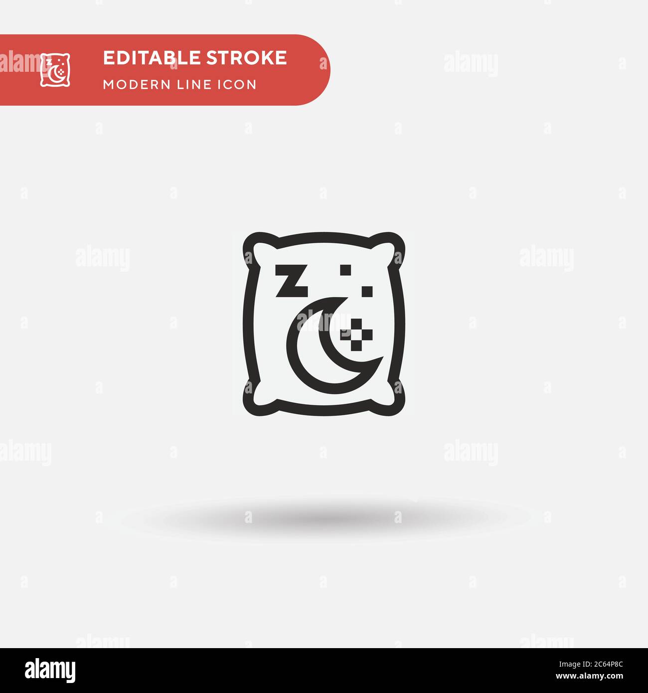 Pillow Simple vector icon. Illustration symbol design template for web ...