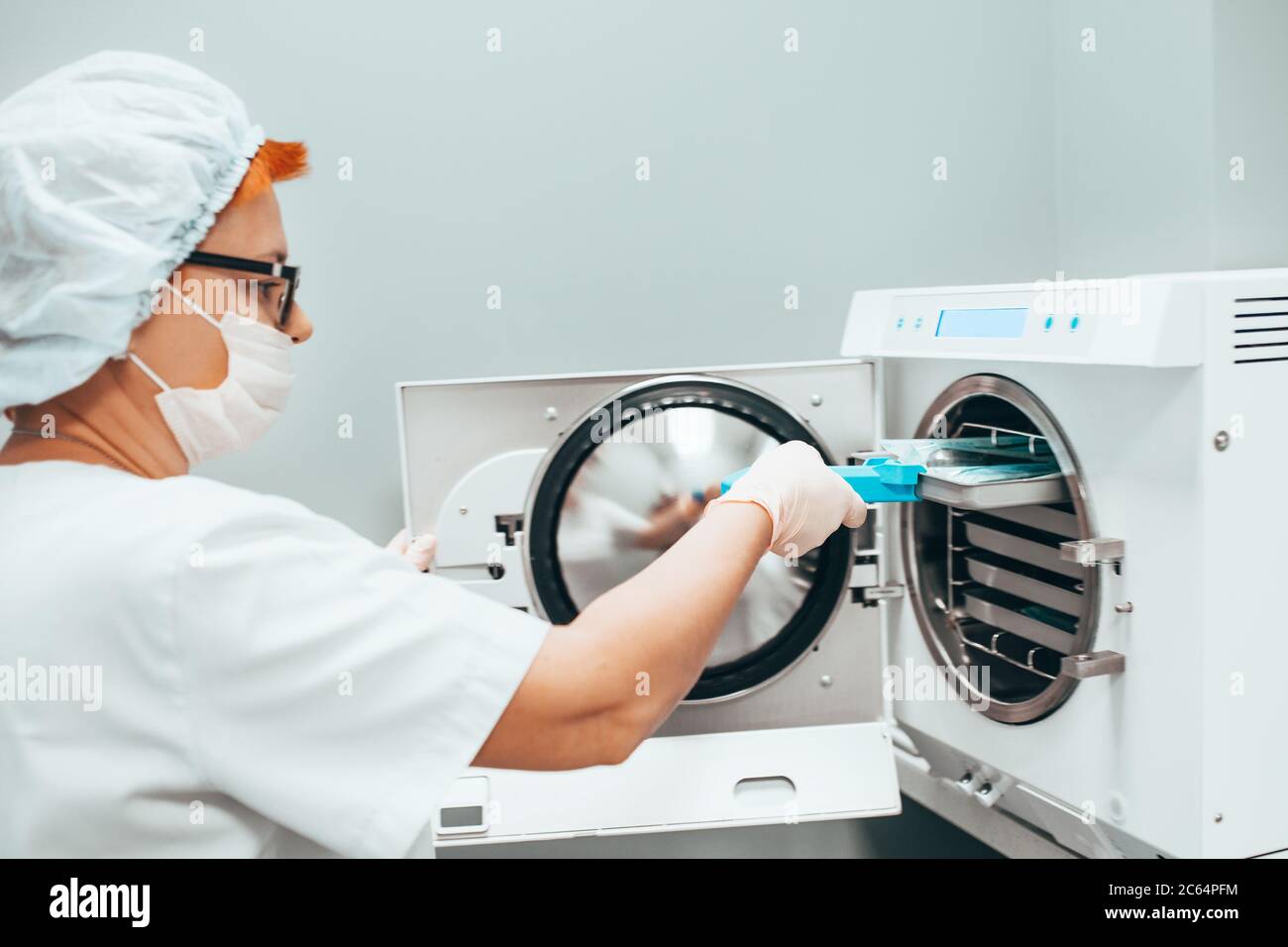 Minsk, Belarus - Juny 11, 2020: Nurse Steam Sterilizing Instruments ...