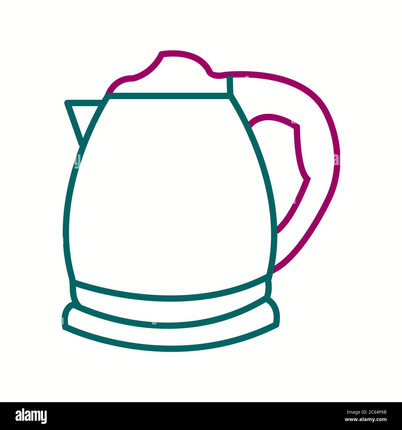 Unique Kettle Line Vector Icon Stock Vector Image & Art - Alamy