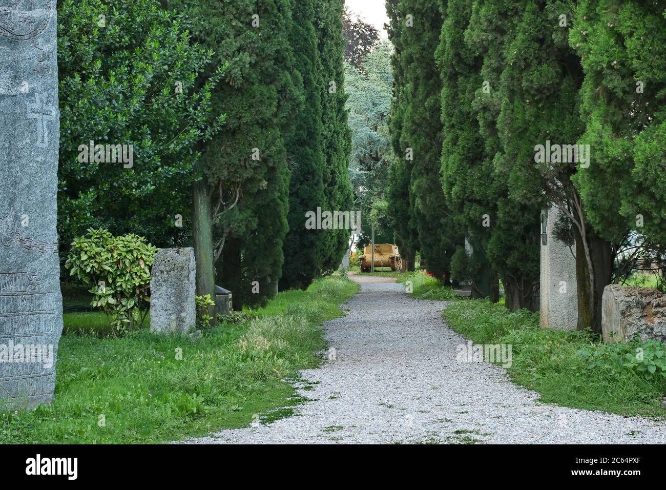 Historic park and museum "La Rocca" in Bergamo alta, Lombardy ...