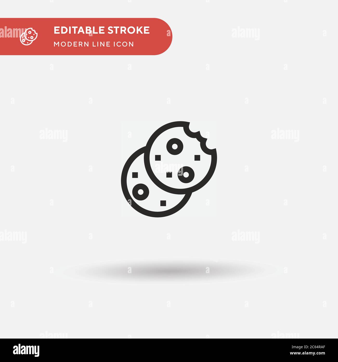 Cookie Simple vector icon. Illustration symbol design template for web ...