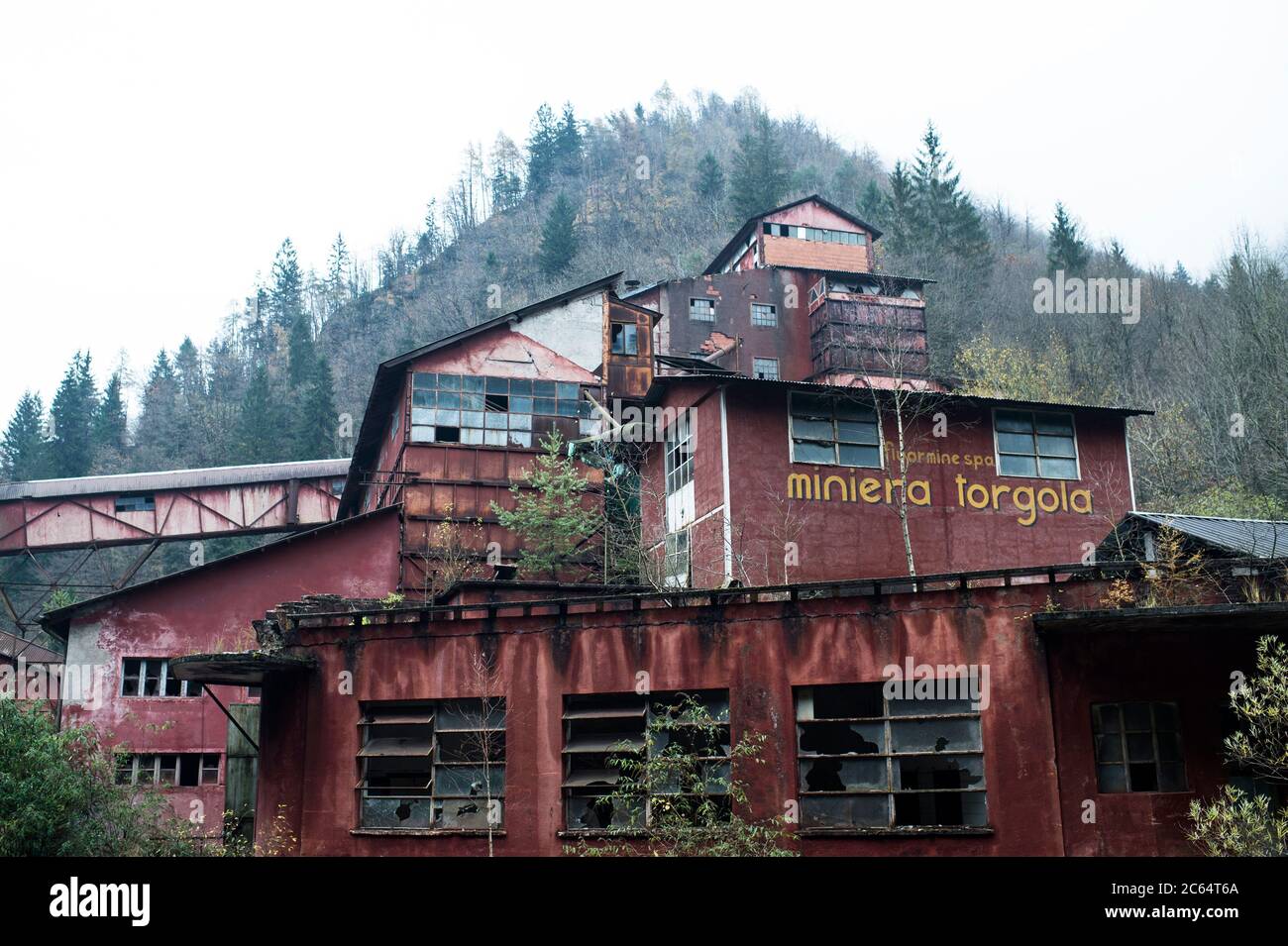 Italy, Lombardy, Val Trompia, Collio, Torgola abandoned mine Stock ...