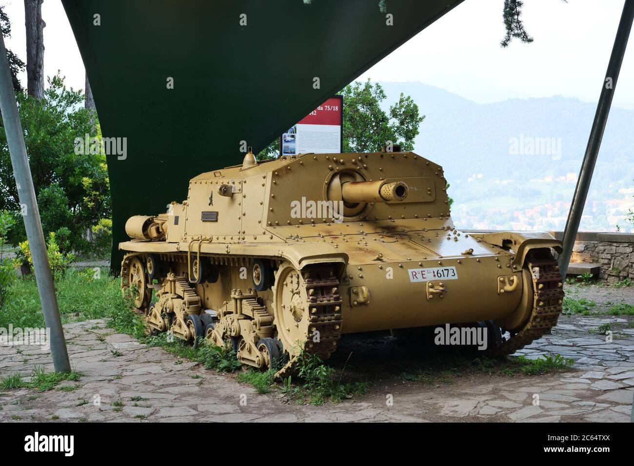 Historic park and museum "La Rocca" in Bergamo alta, Lombardy ...